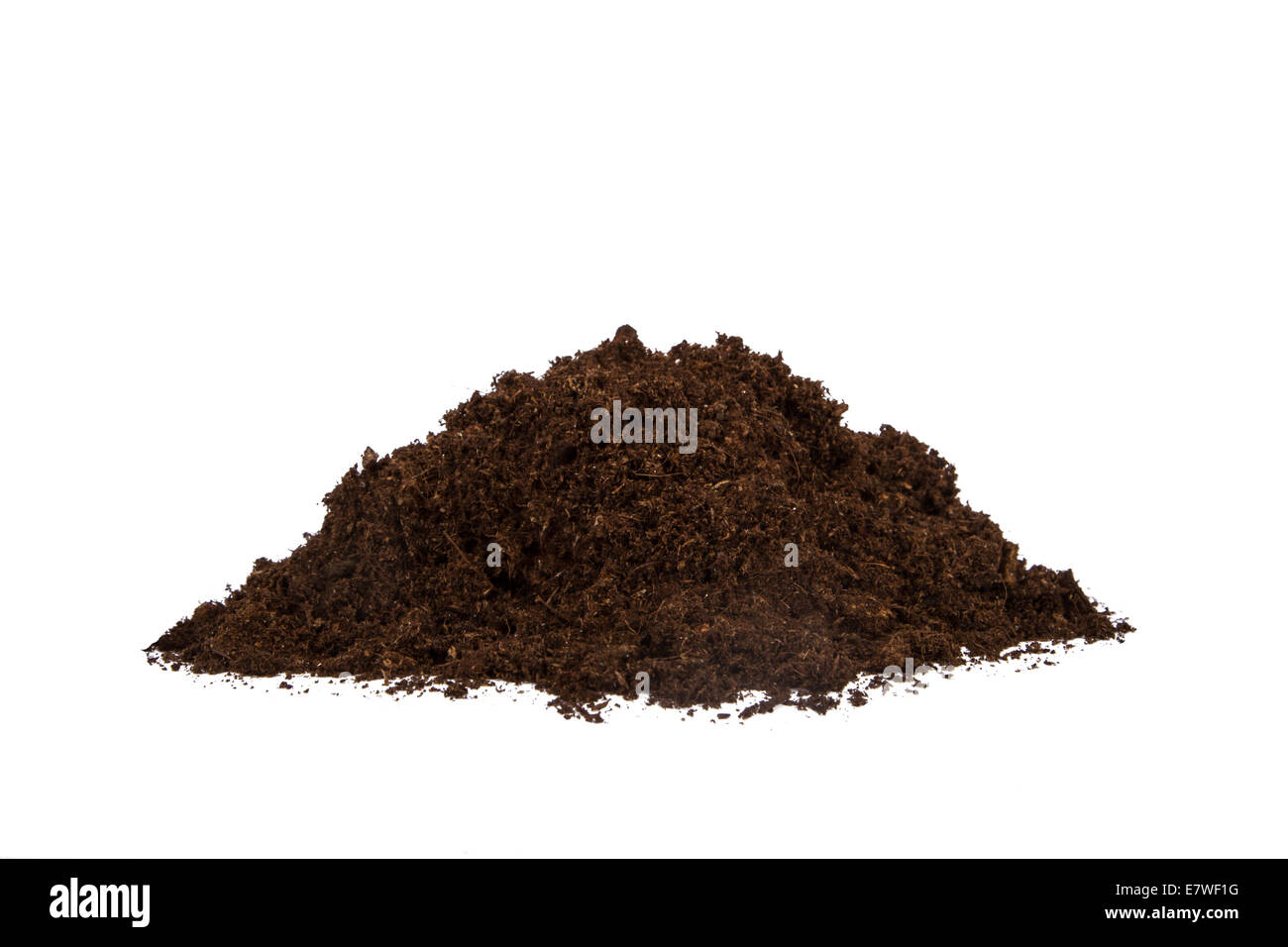 Pile of soil, side view, isolated on white background Stock Photo - Alamy