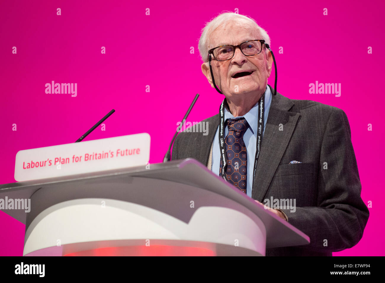 Manchester, UK. 24th September, 2014. 91-year-old campaigner Harry ...