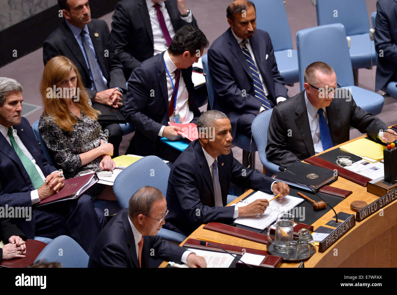 UN headquarters in New York. 24th Sep, 2014. U.S. President Barack ...