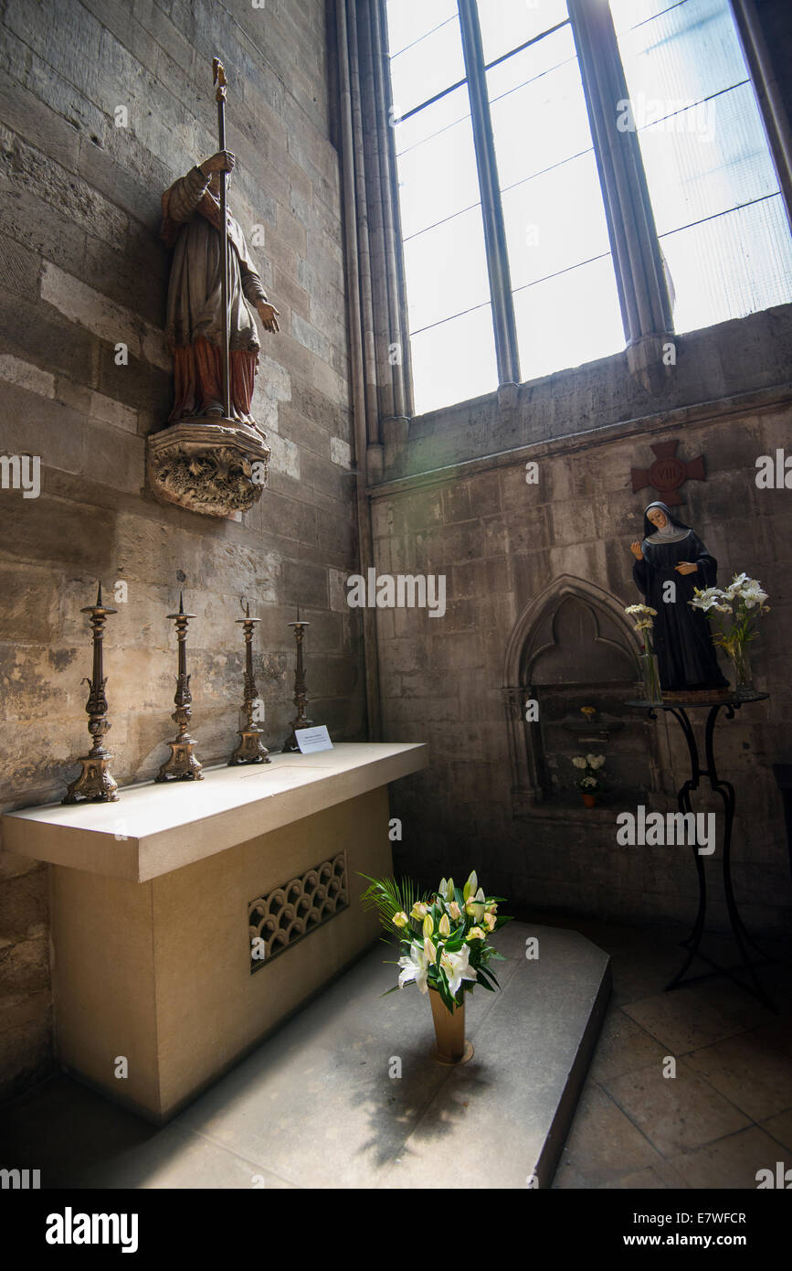 Interior of Rouen Cathedral, Normandy France EU Stock Photo - Alamy
