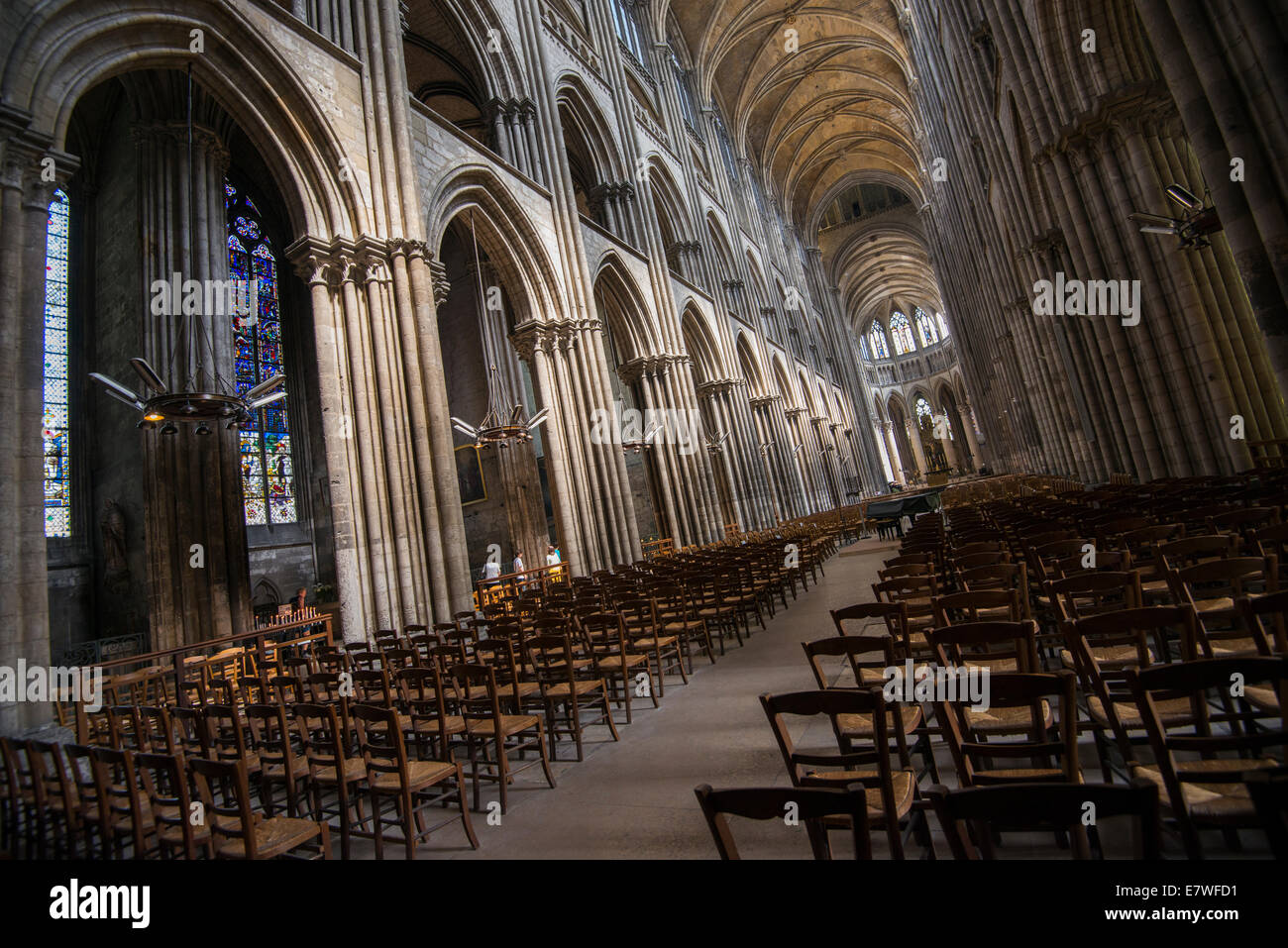 Interior of Rouen Cathedral, Normandy France EU Stock Photo - Alamy