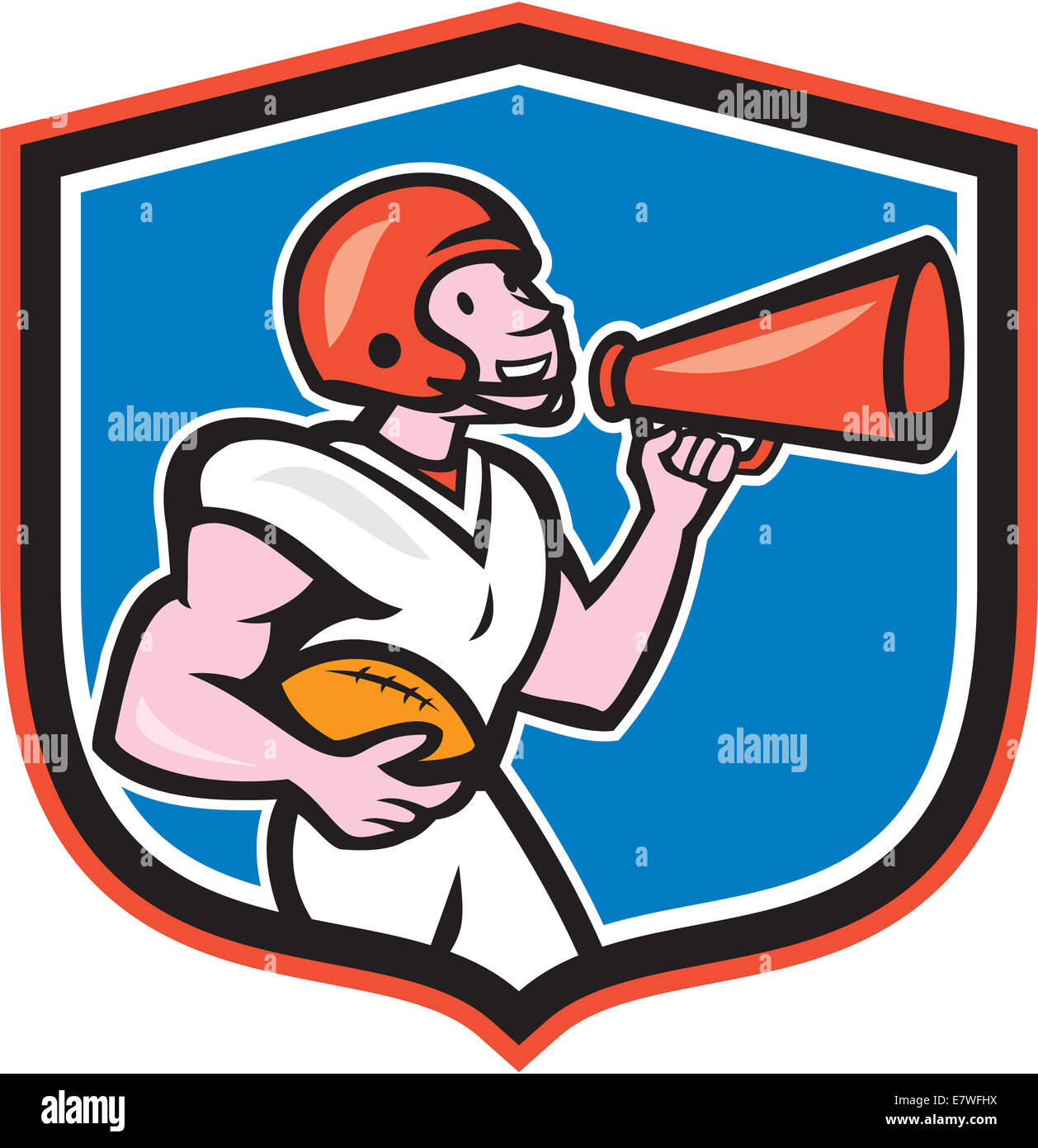 Illustration of an american football gridiron quarterback player ...