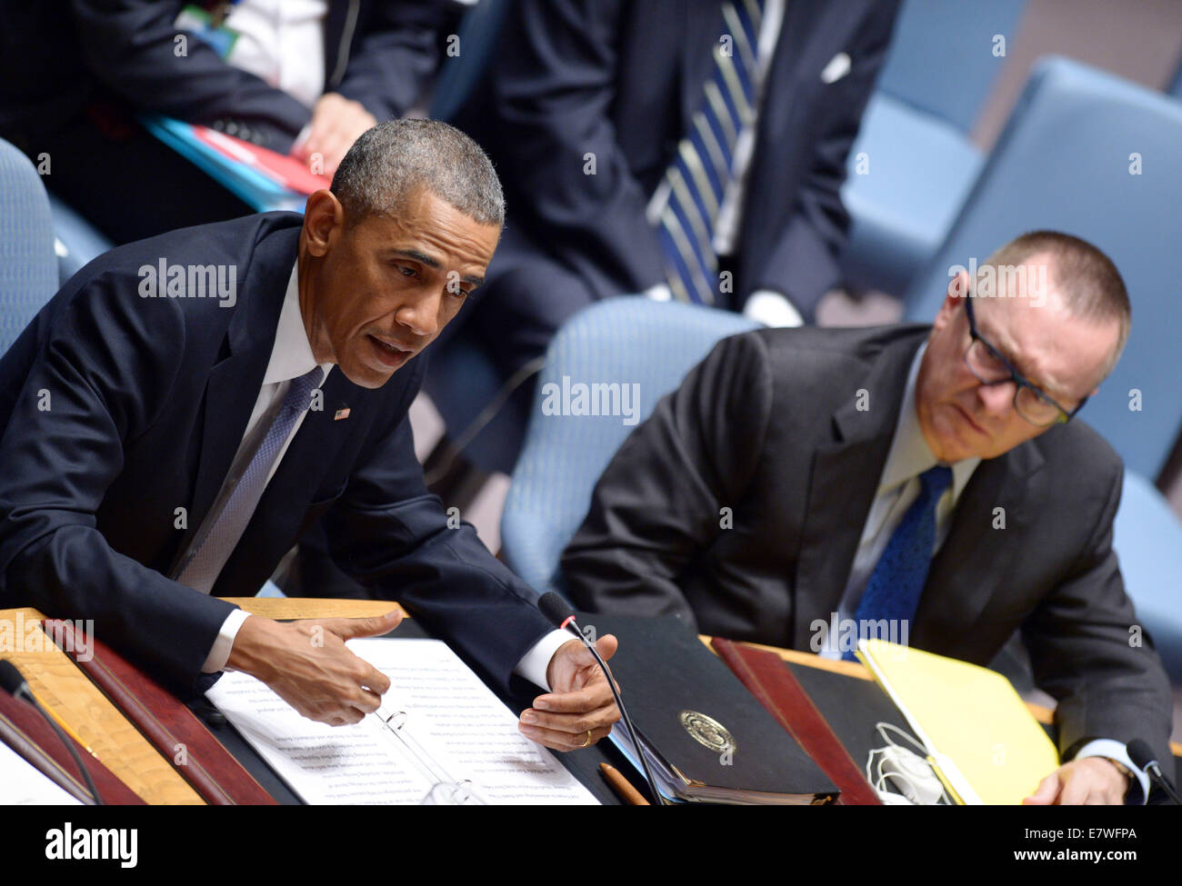 UN headquarters in New York. 24th Sep, 2014. U.S. President Barack ...