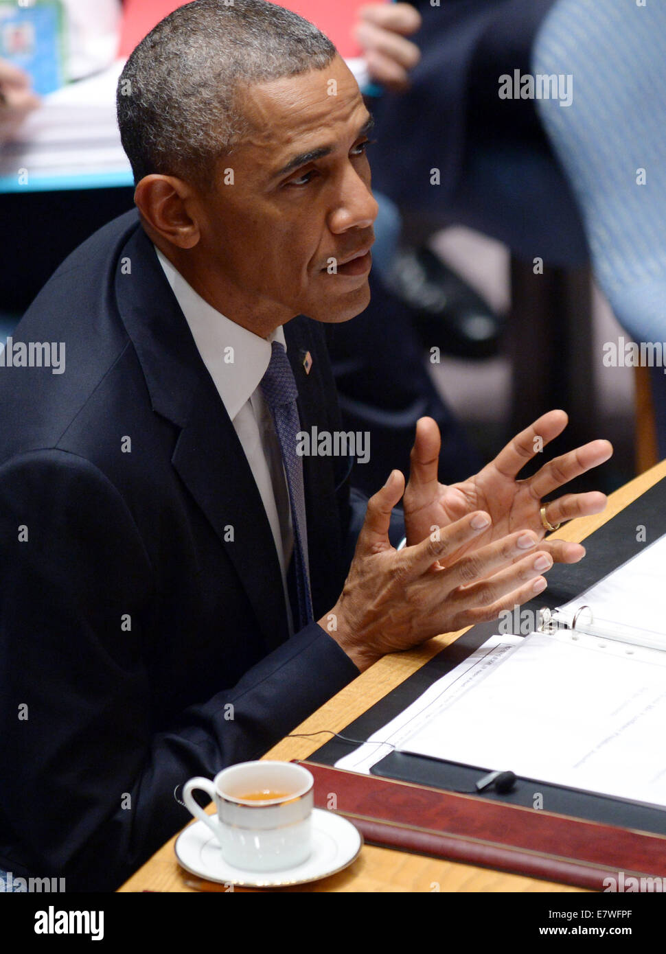 UN headquarters in New York. 24th Sep, 2014. U.S. President Barack ...