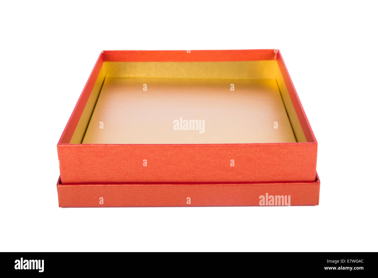 Open, empty box, front view, isolated on white background Stock Photo ...