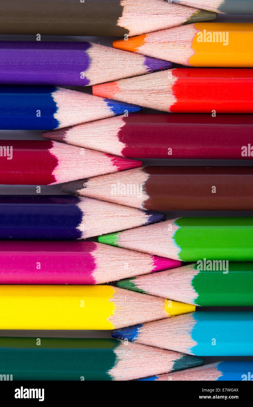 Colorful pencils inside each other as background Stock Photo - Alamy