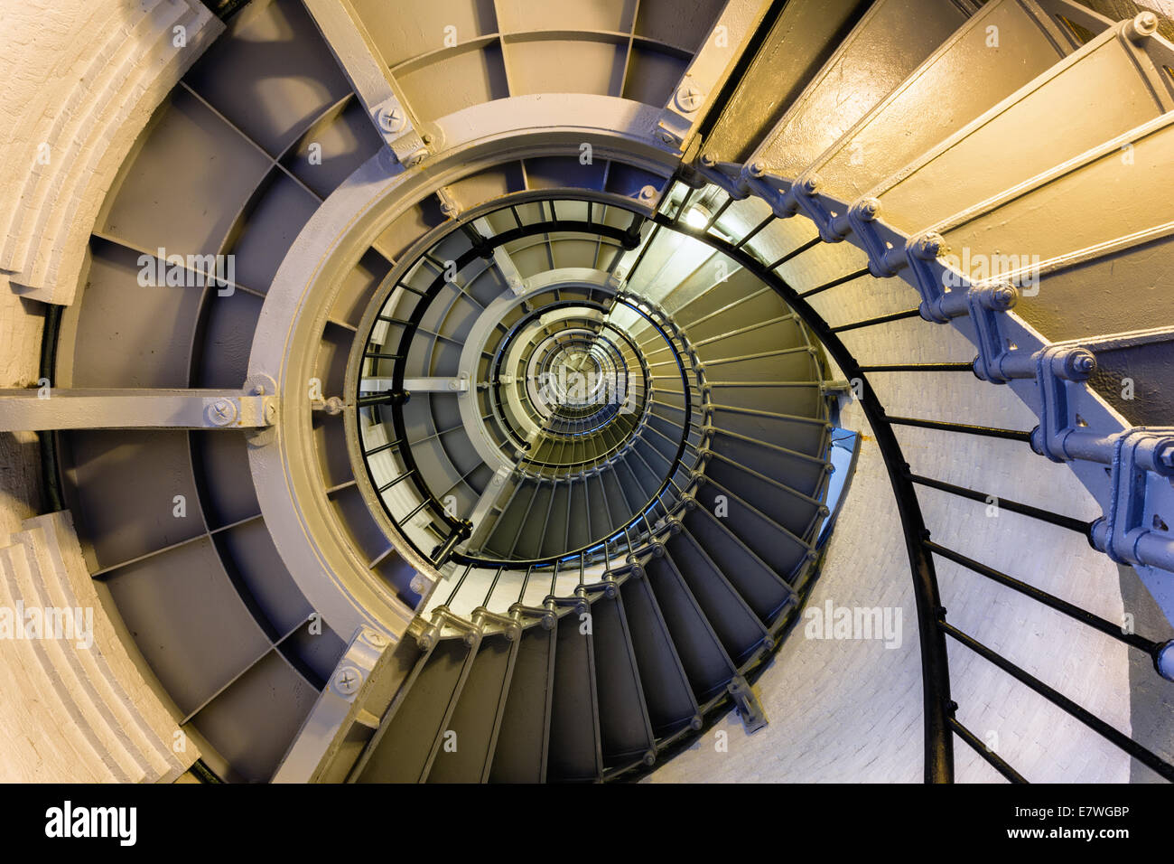 Staircase inside Ponce de Leon Lighthouse.Located in Ponce Inlet near ...