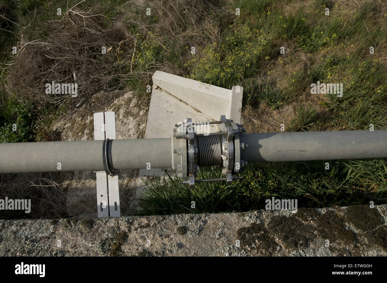 water pipe junction in a bridge Stock Photo - Alamy