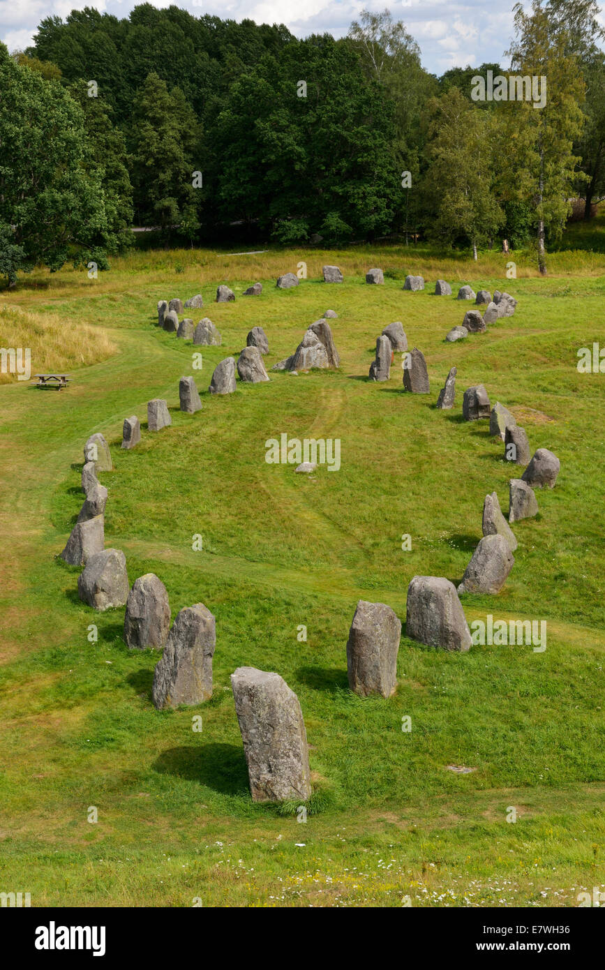 Tumulus and Ship shaped stone burials, Anundshög, Västerås, Sweden ...