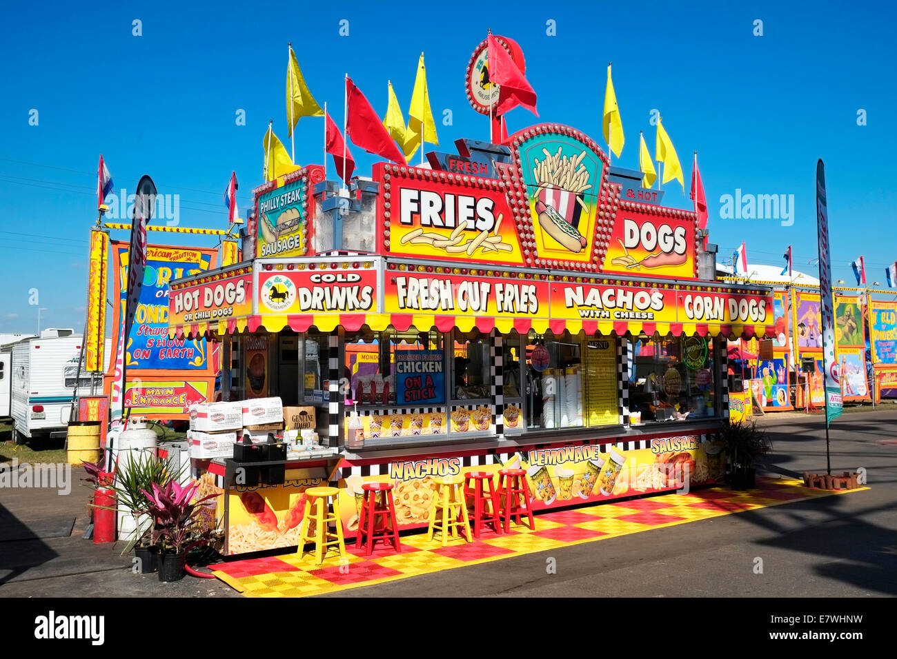 Food consession stand Florida State Fair Tampa FL Stock Photo - Alamy