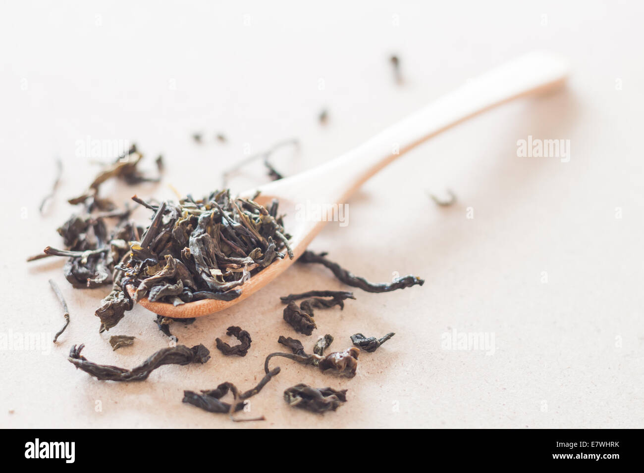 Tea in wooden spoon hi-res stock photography and images - Alamy