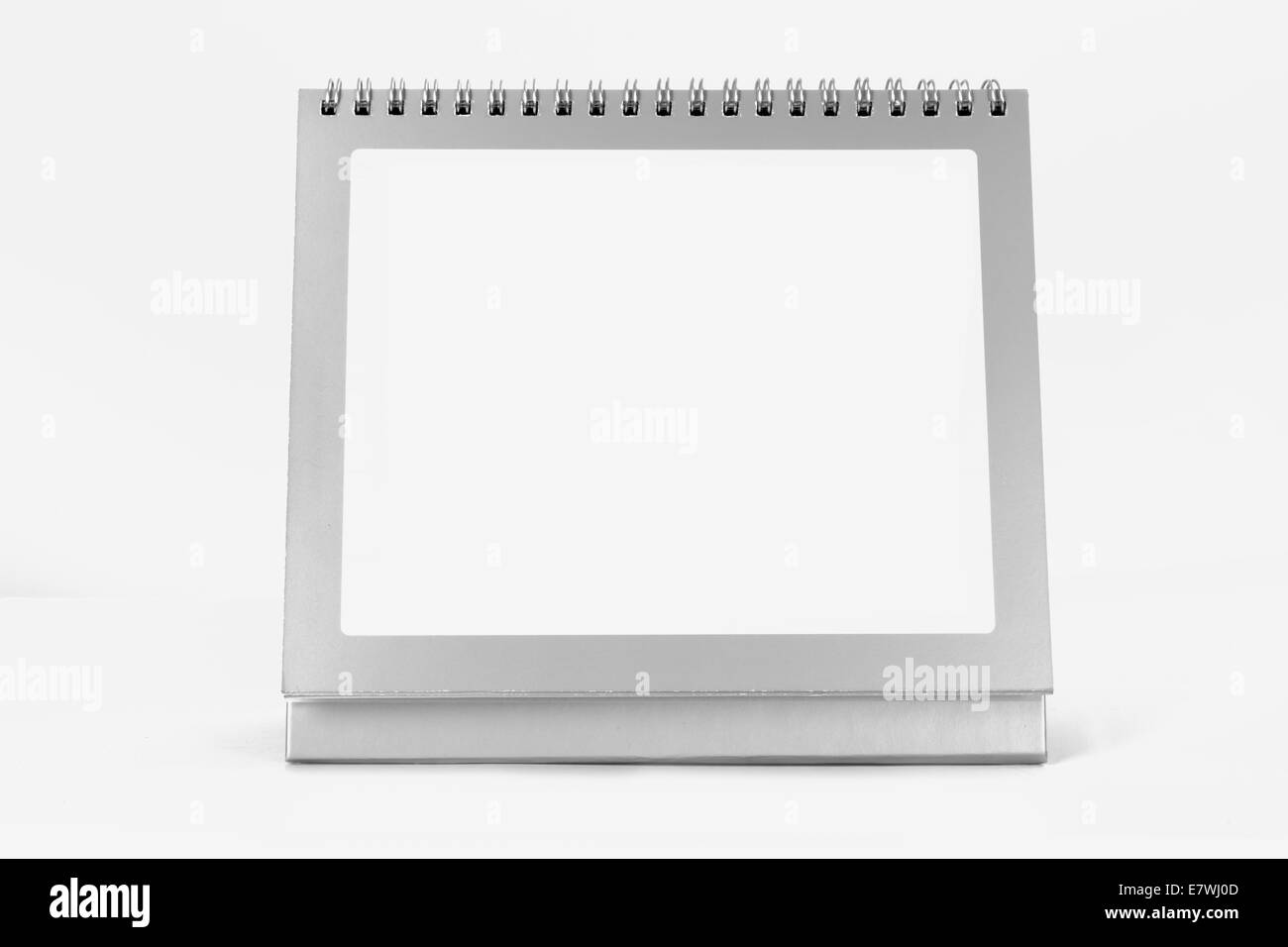 Blank standing desk calendar, front view, isolated on white background ...