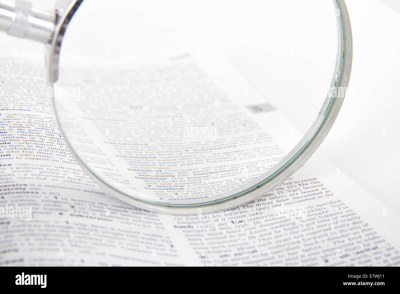 Magnifying glass dictionary close up hi-res stock photography and ...