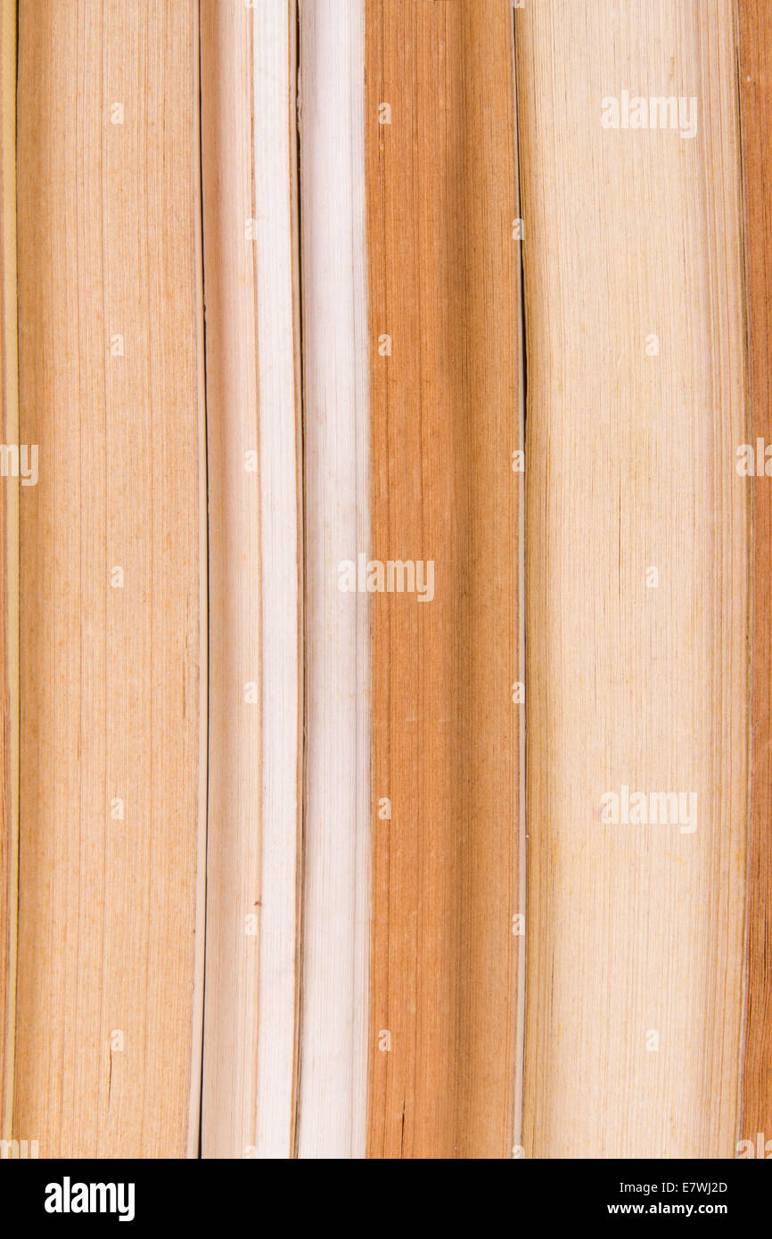 Texture of book page on side view, background Stock Photo - Alamy