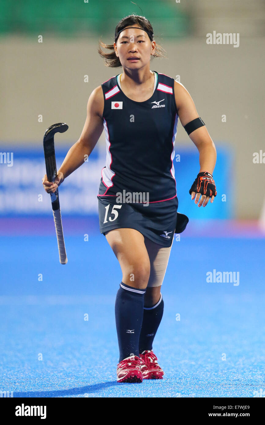 Incheon, South Korea. 23rd Sep, 2014. Ayaka Nishimura (JPN) Hockey : Women's Preliminary between ...