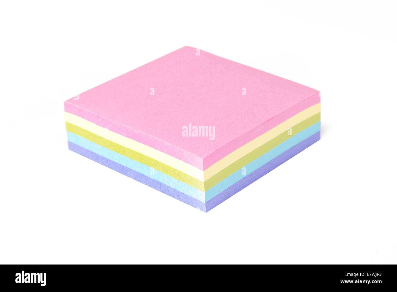 Multi colored sticky post it notes, isolated on white background Stock ...