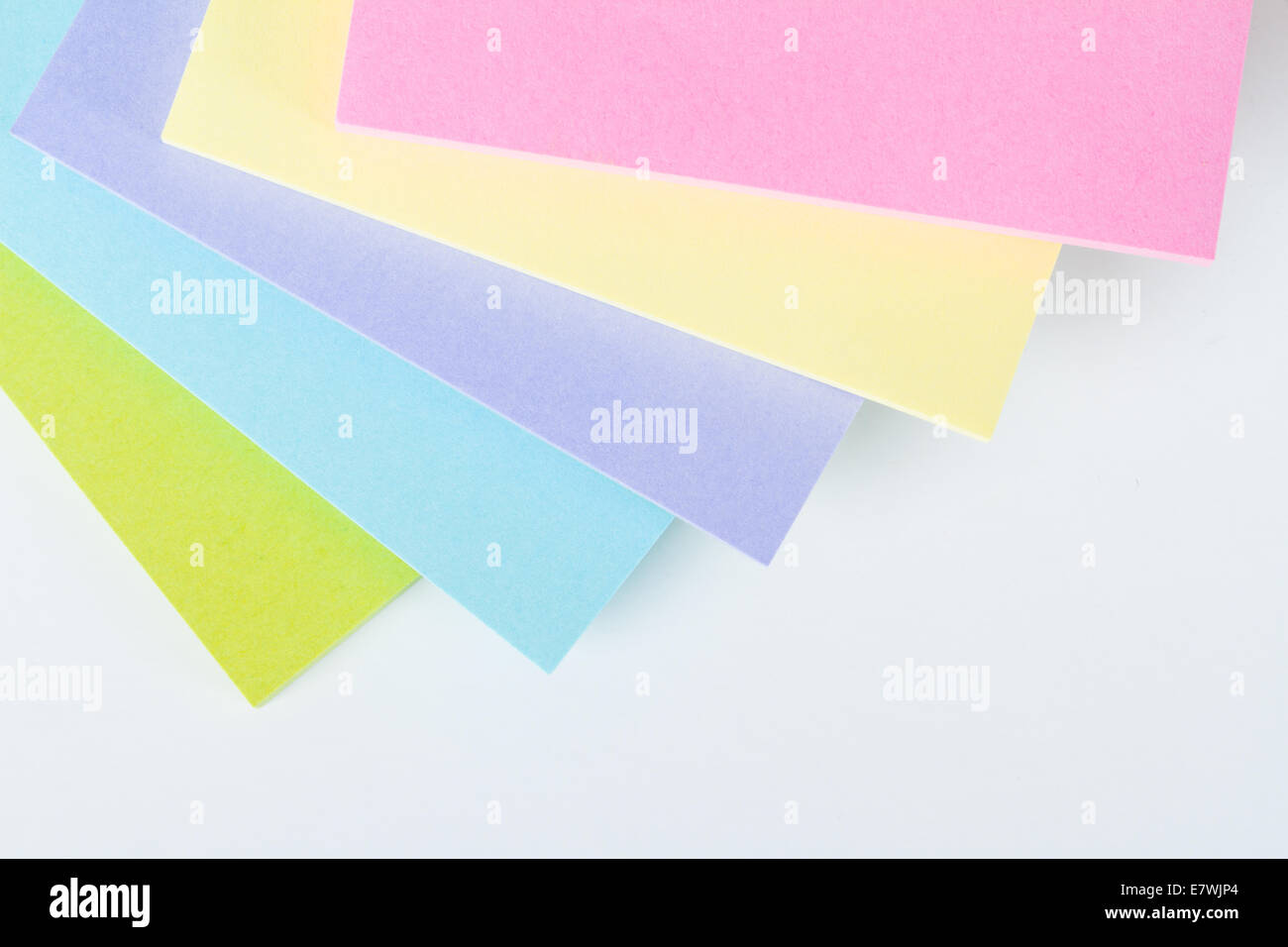 Multi colored sticky post it notes, isolated on white background Stock ...