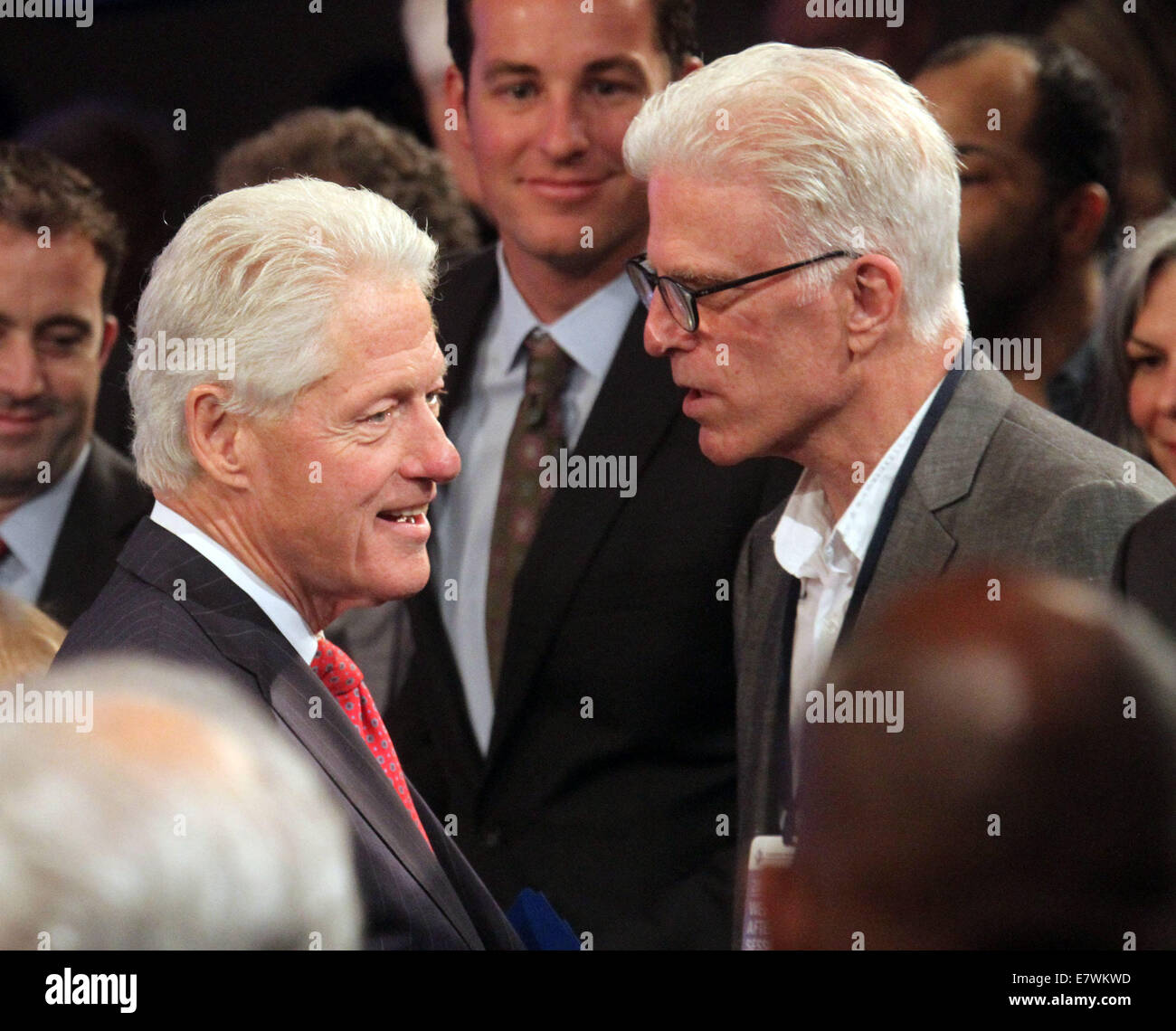 New York, New York, USA. 24th Sep, 2014. BILL CLINTON and TED DANSON ...