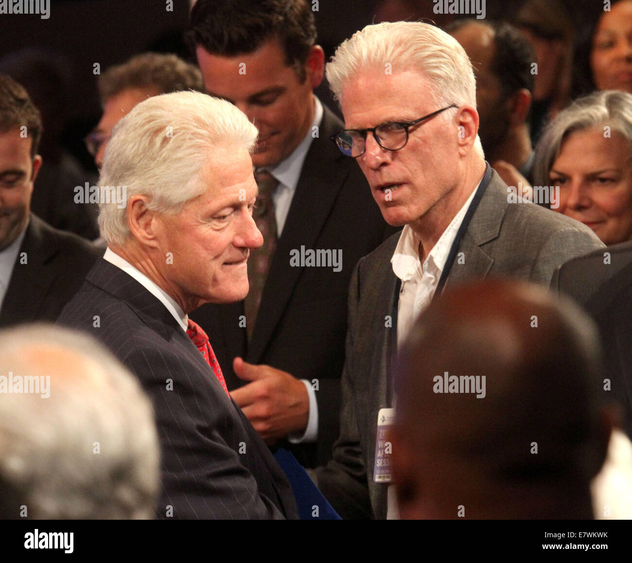 New York, New York, USA. 24th Sep, 2014. BILL CLINTON and TED DANSON ...