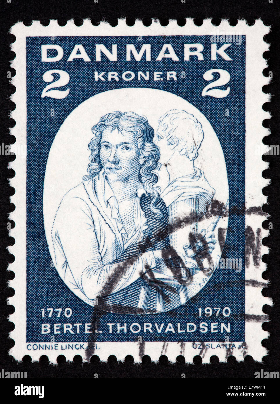 Danish postage stamp Stock Photo - Alamy