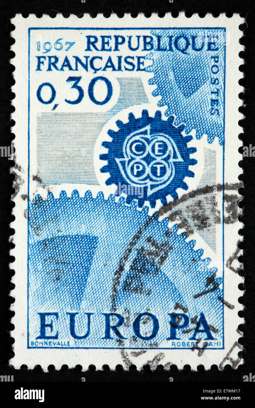 French postage stamp Stock Photo - Alamy