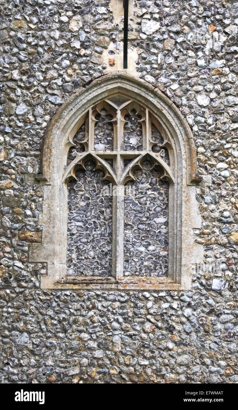 A blocked window in the Decorated style in the church of St Peter at ...