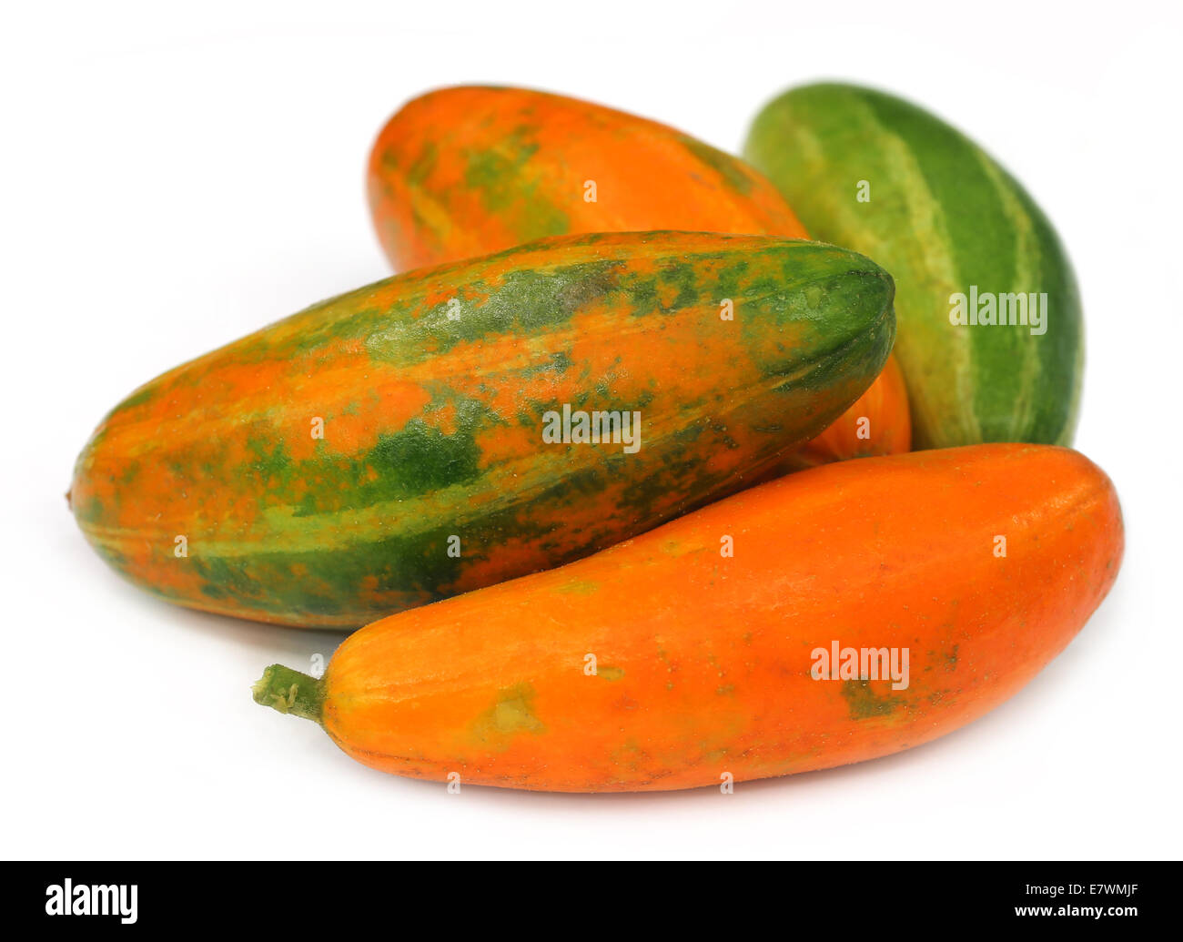 Red Pointed gourd over white background Stock Photo - Alamy