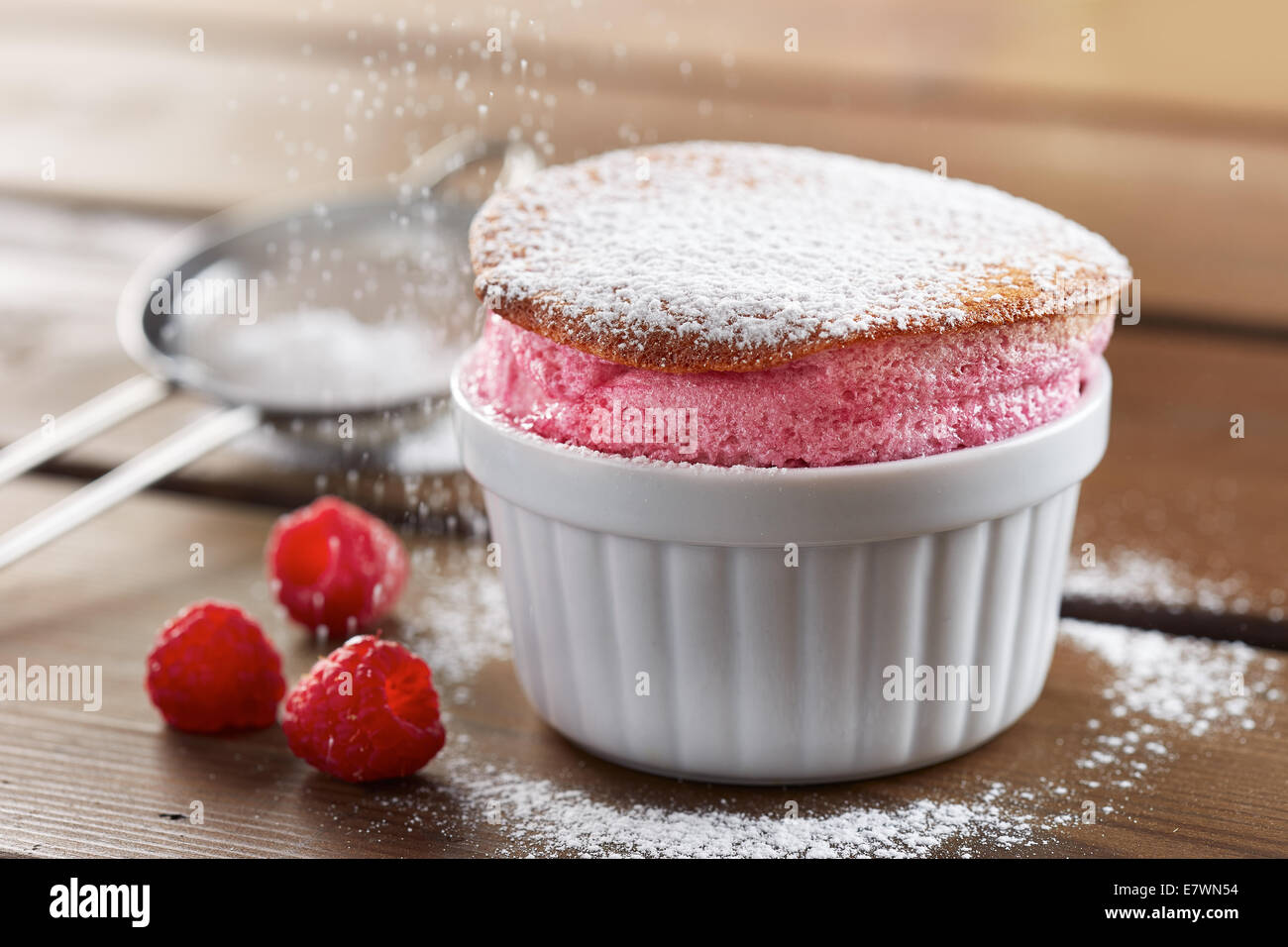 Homemade delicious individual raspberry souffle Stock Photo - Alamy