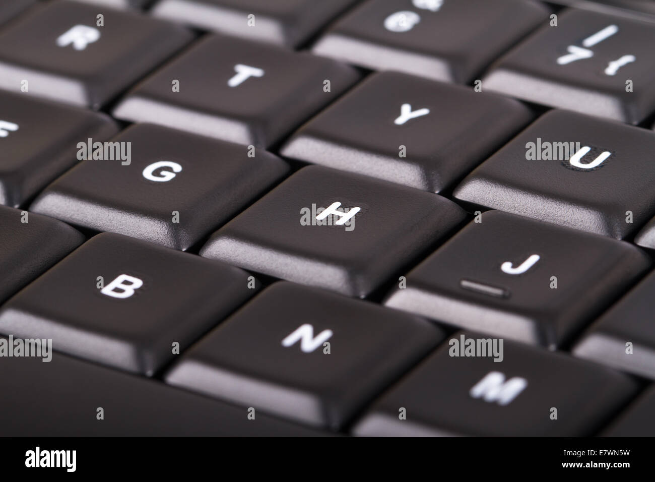 Black computer keyboard buttons, focused on letters Stock Photo - Alamy