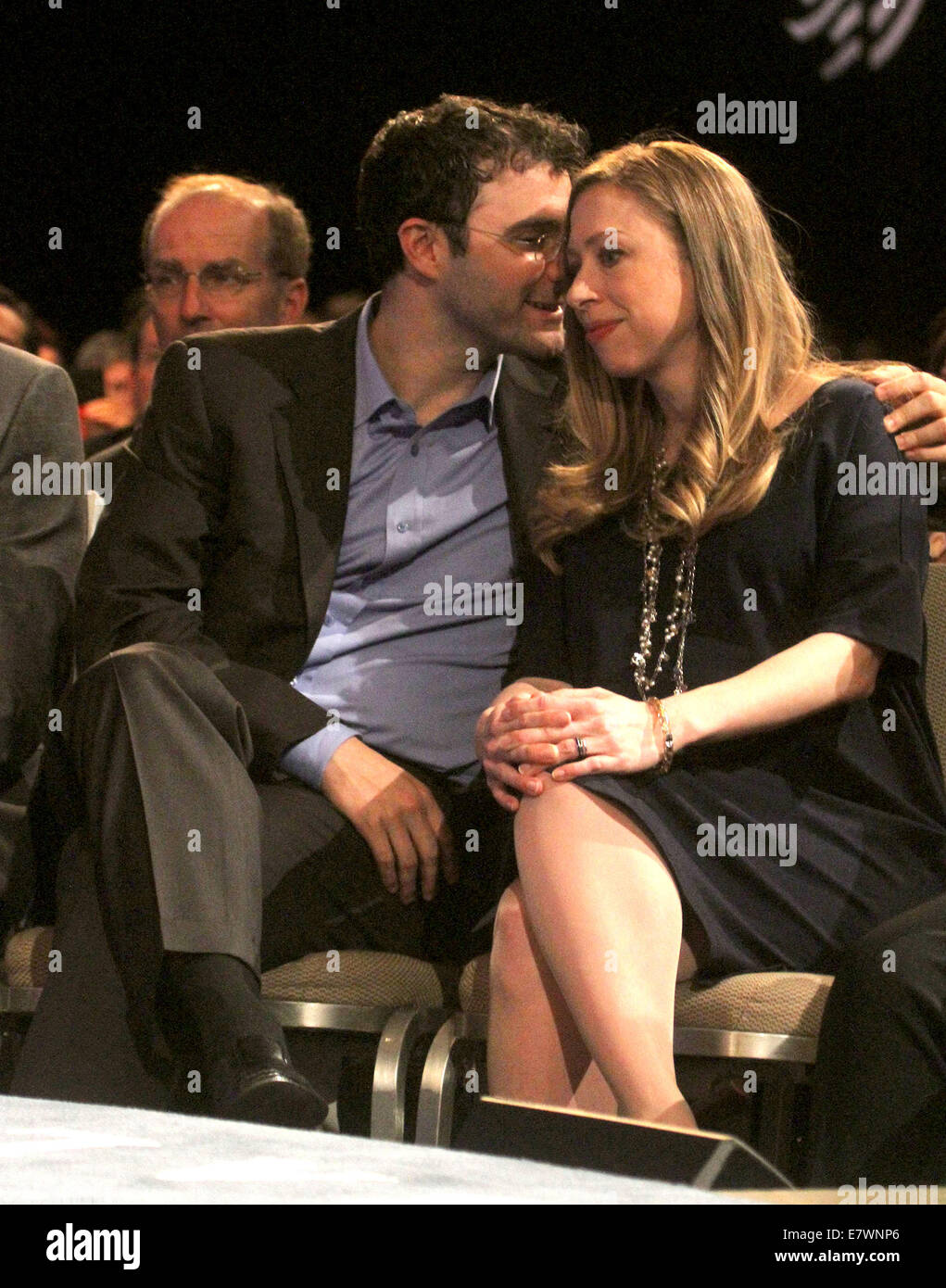 New York, USA. 24th Sep, 2014. MARC MEZVINSKY and CHELSEA CLINTON ...