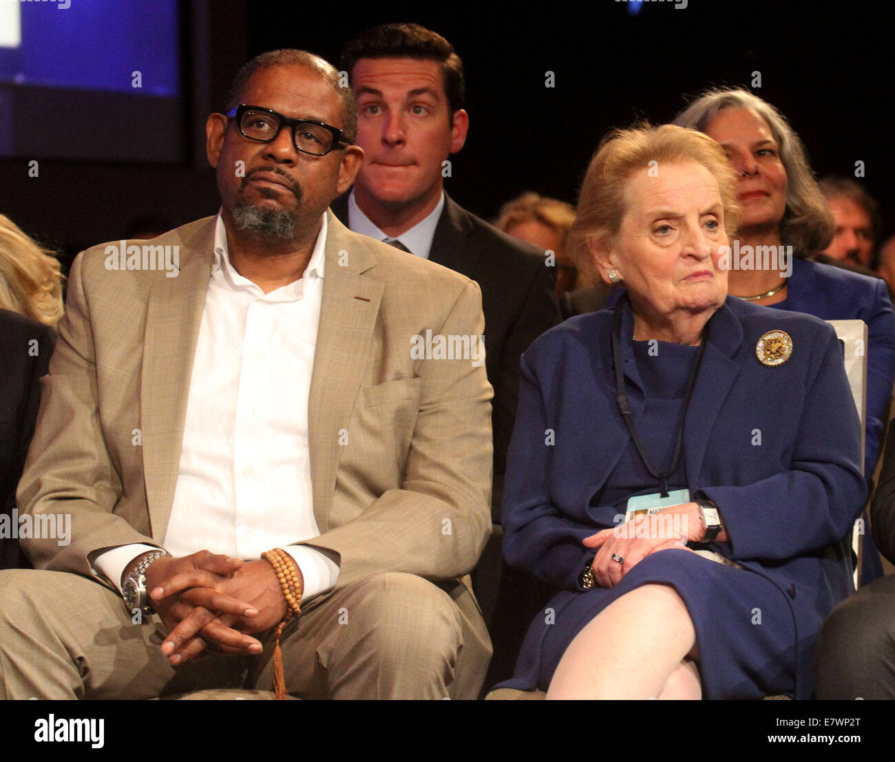 New York, USA. 24th Sep, 2014. FOREST WHITAKER and former Secretary of ...