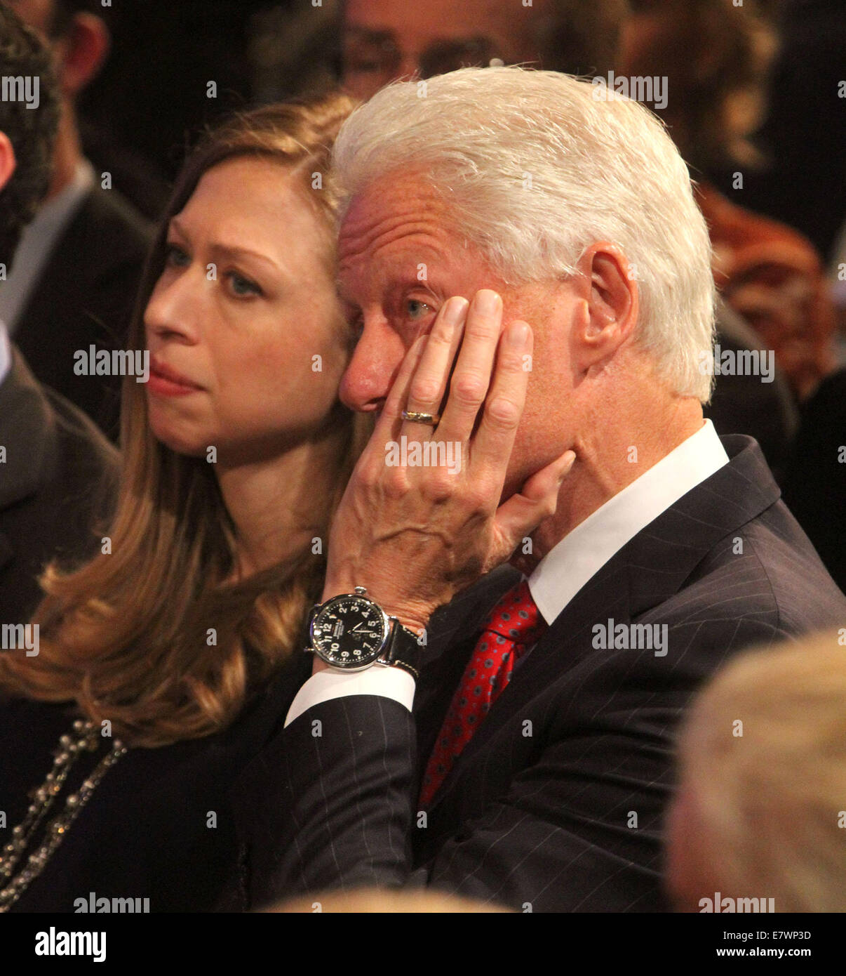 New York, USA. 24th Sep, 2014. CHELSEA CLINTON and BILL CLINTON attend ...