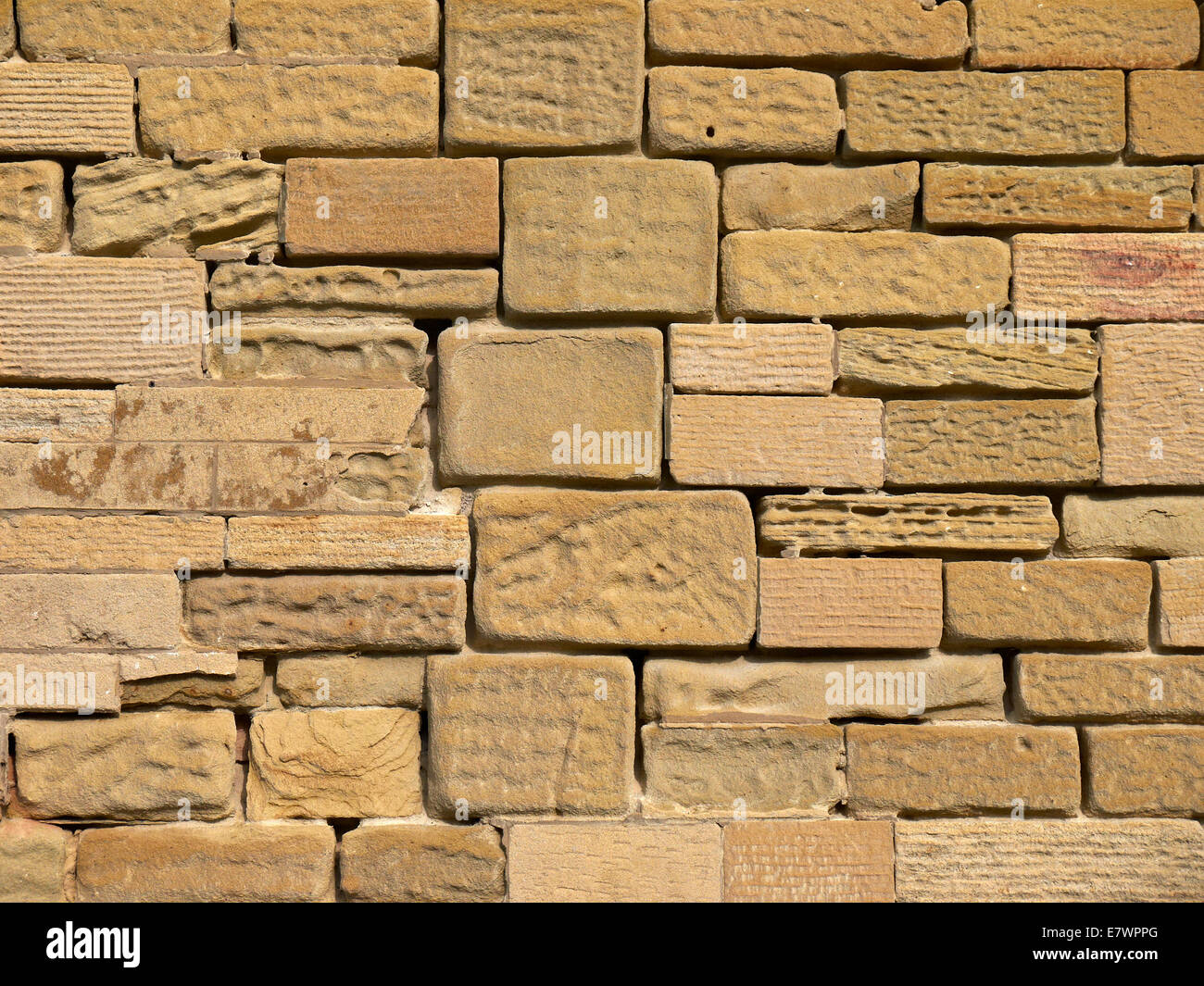 Detail of a sandstone wall Stock Photo - Alamy