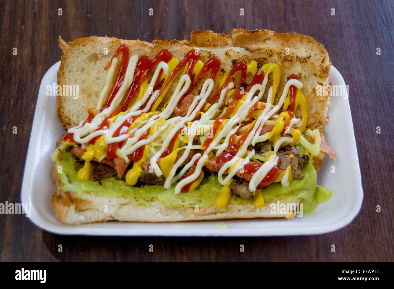 street food sandwich shucos from guatemala Stock Photo - Alamy