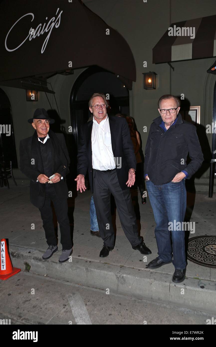 Larry King and Robert Shapiro dine at Craigs Featuring: Larry King ...