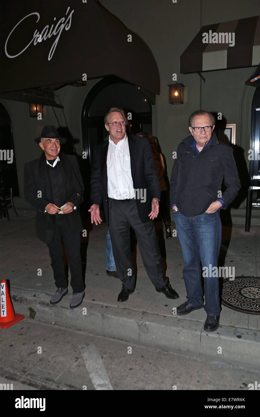 Larry King and Robert Shapiro dine at Craigs Featuring: Larry King ...