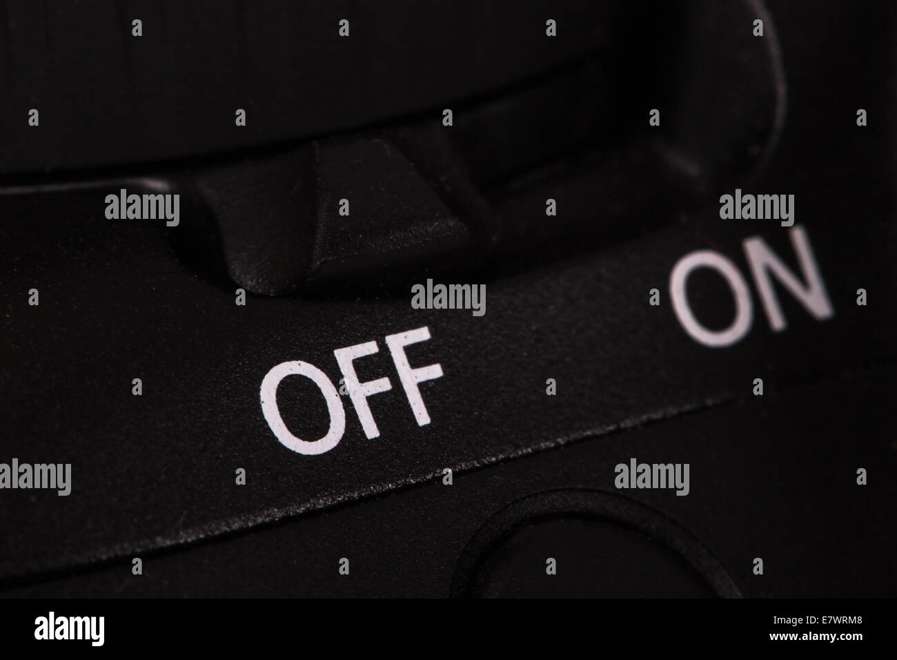 Off selected, on unselected button on camera Stock Photo - Alamy