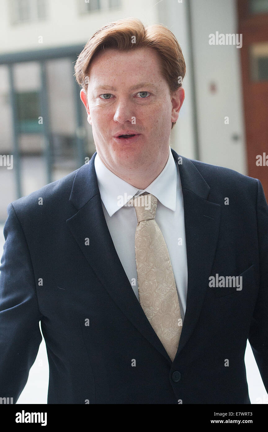 Treasury Secretary Danny Alexander arrives at the BBC Television Centre ...