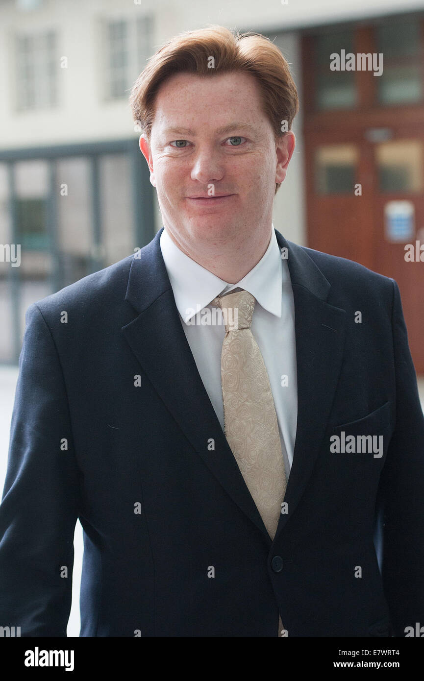 Treasury Secretary Danny Alexander arrives at the BBC Television Centre ...