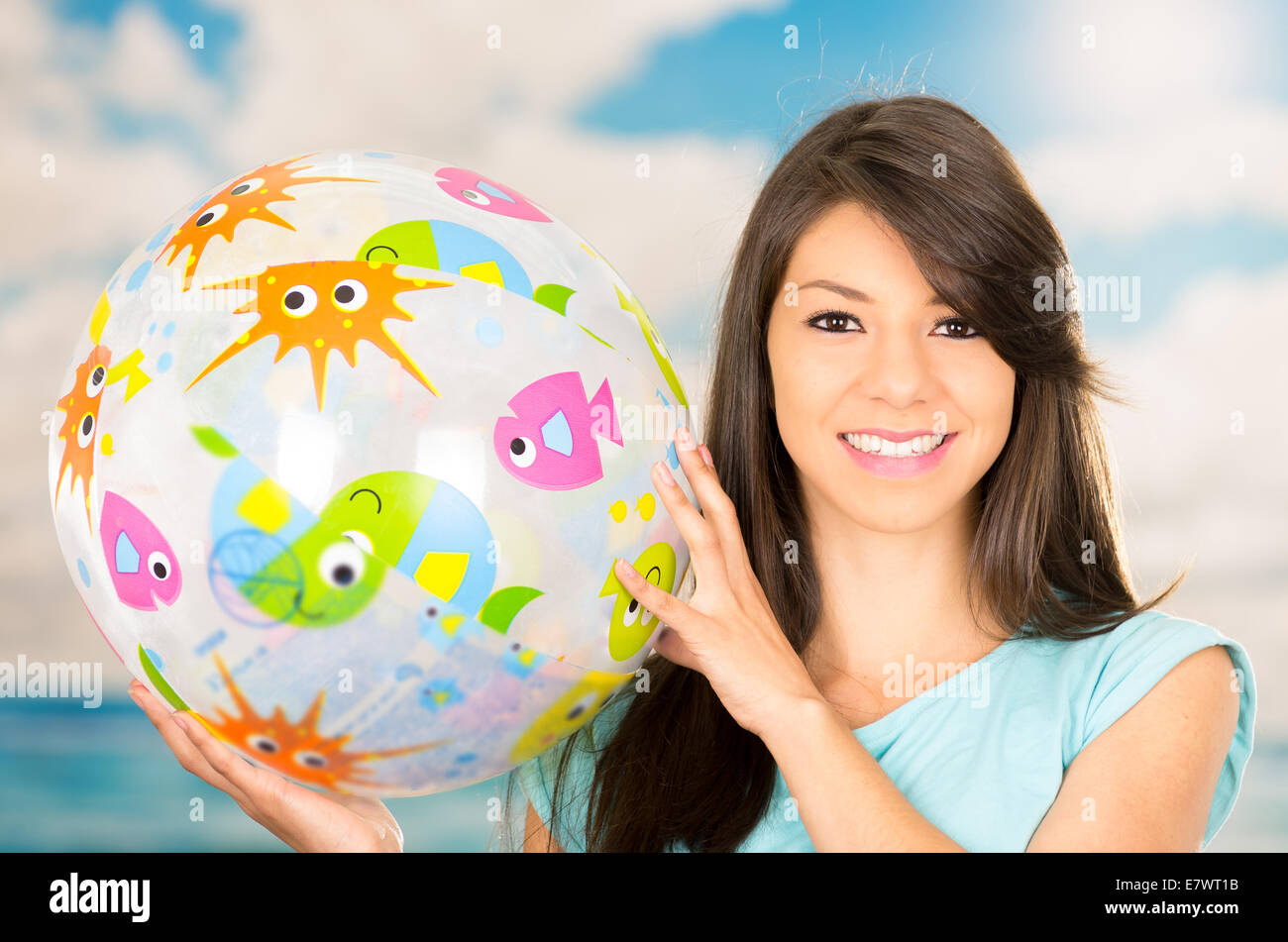 Girl beachball hi-res stock photography and images - Alamy
