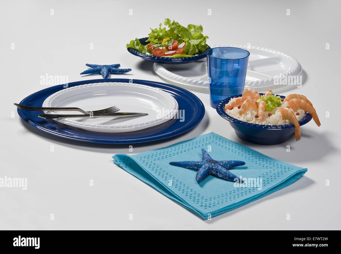 Sea set table Stock Photo - Alamy