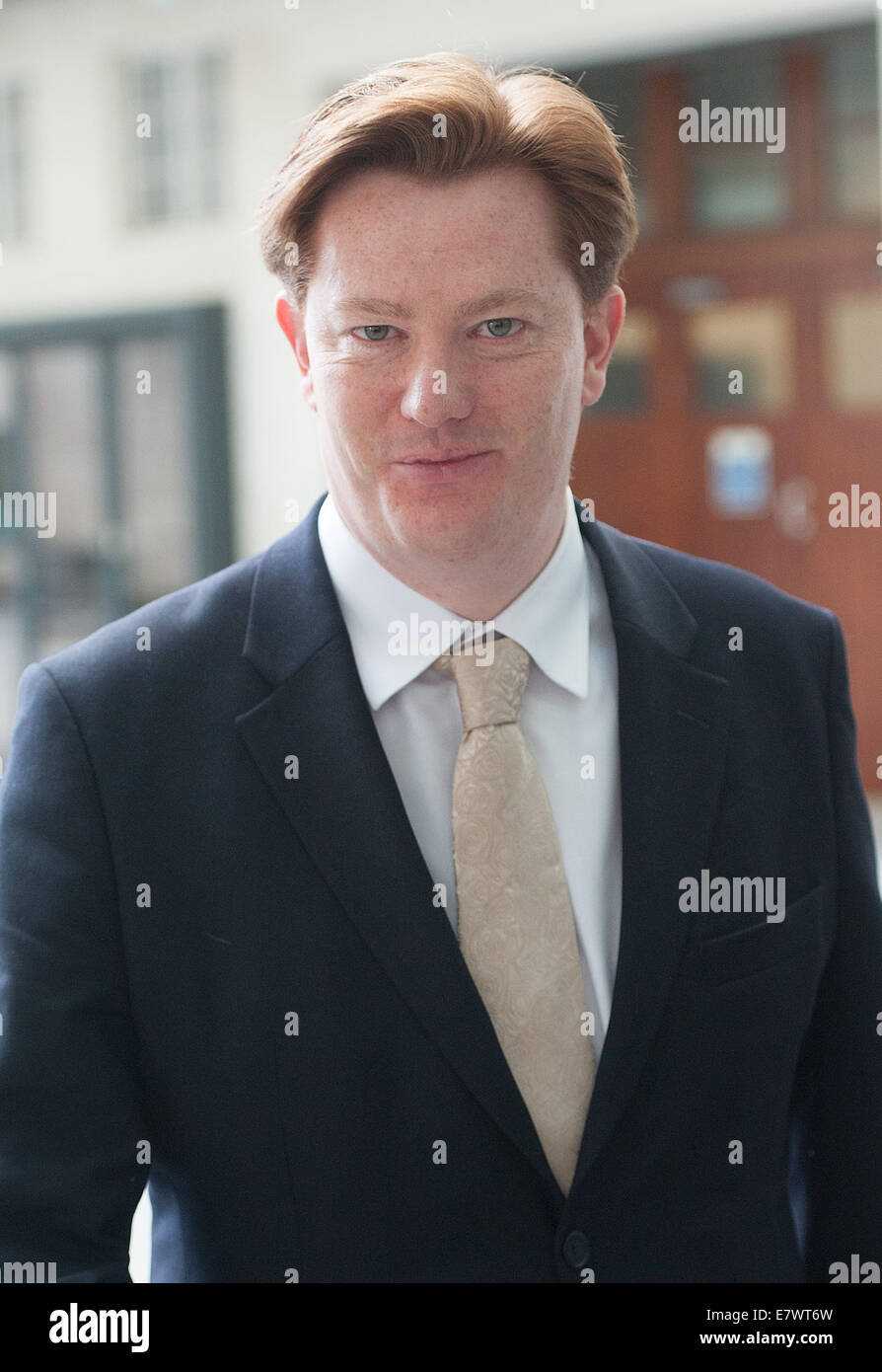 Treasury Secretary Danny Alexander arrives at the BBC Television Centre ...