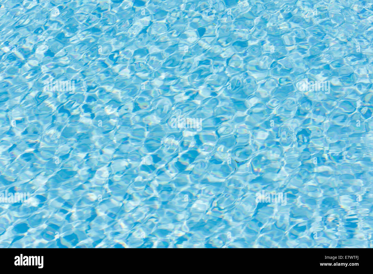 Patterns of sunlight rippling on a swimming pool water surface Stock ...