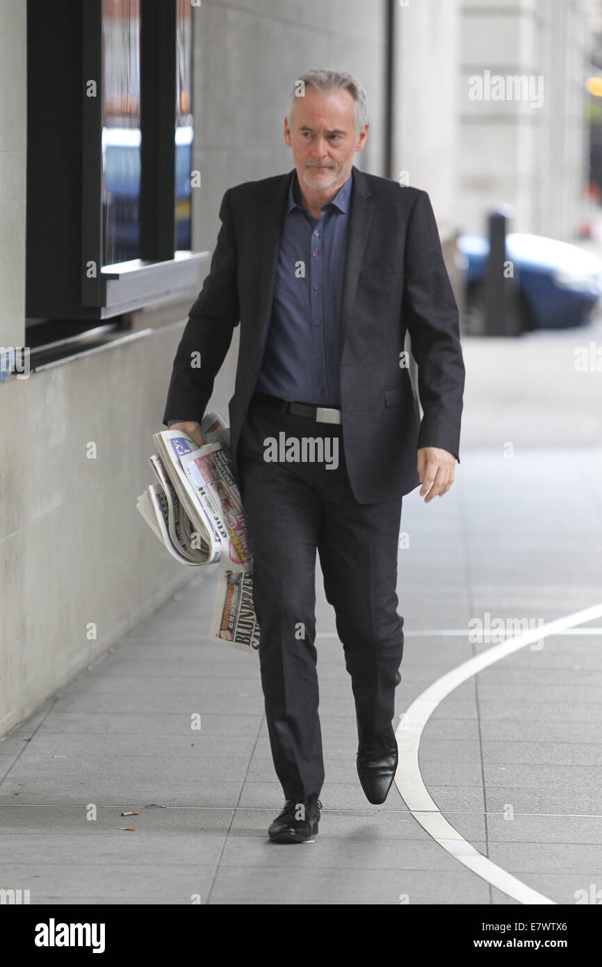 Martin Sixsmith arriving with the papers at BBC House Featuring: Martin ...