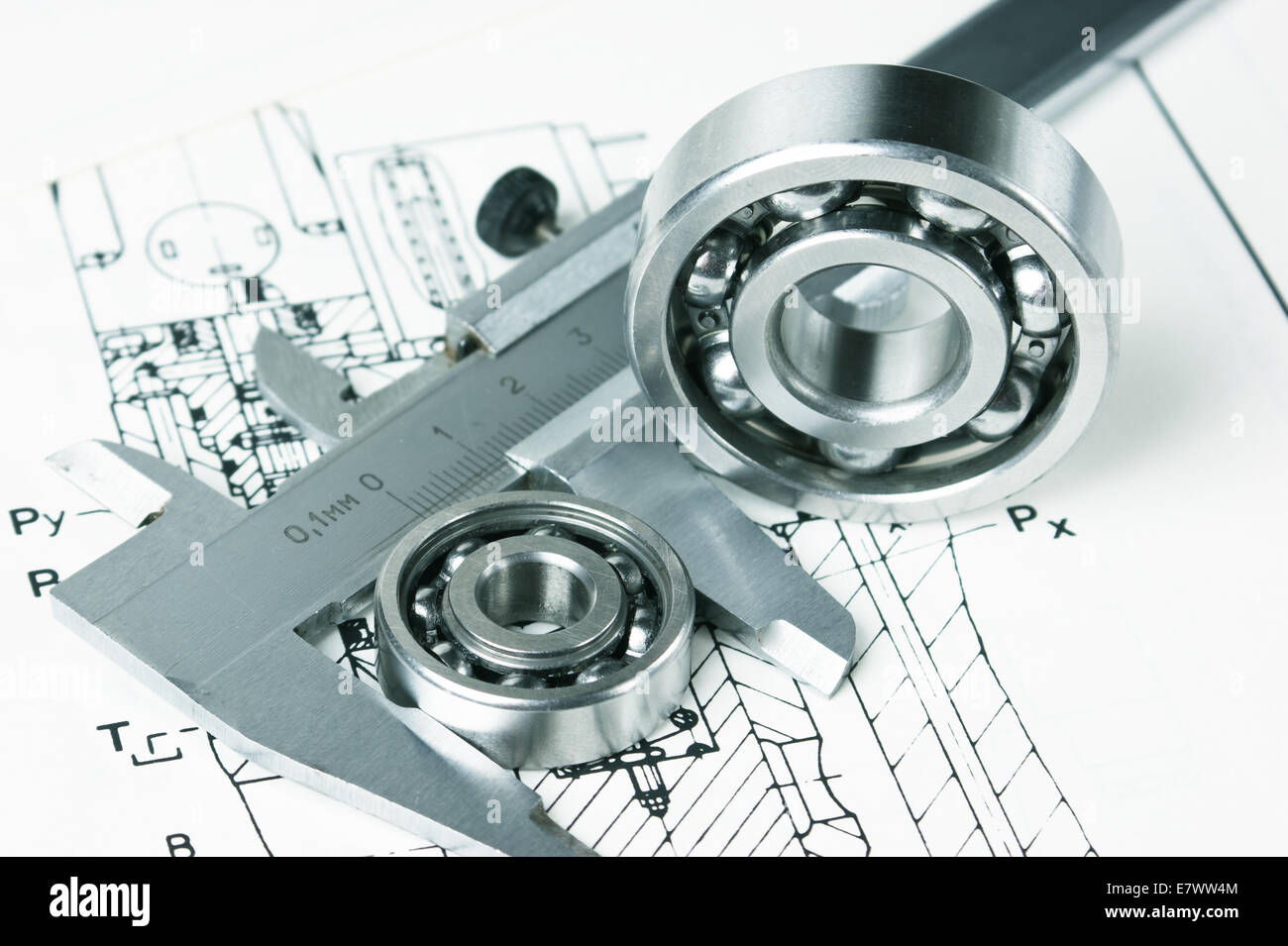 technical drawing and tools Stock Photo - Alamy