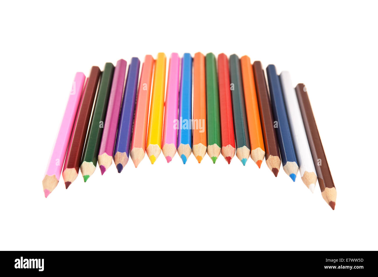 color pencils isolated on a white background Stock Photo - Alamy