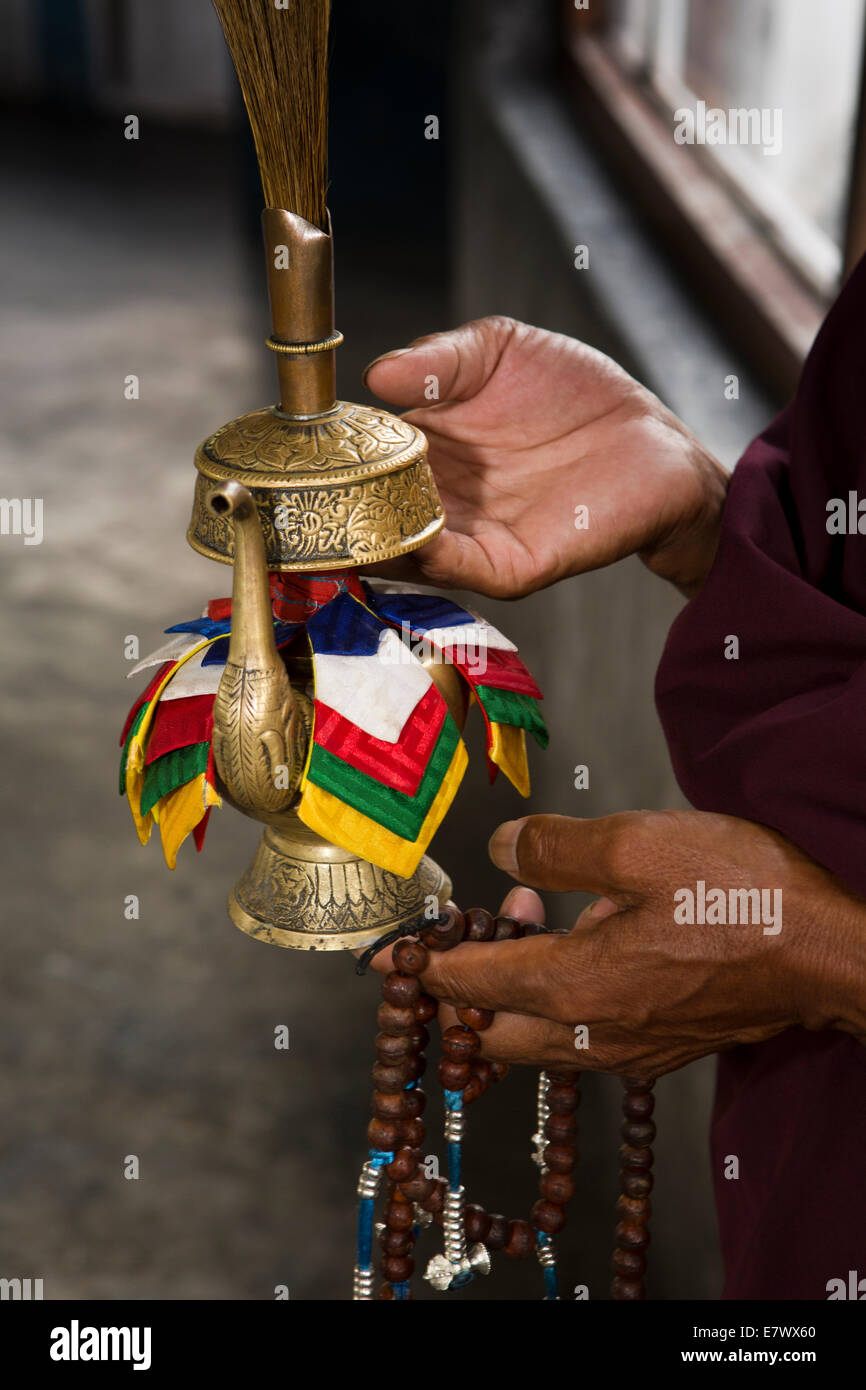Eastern Bhutan, Trashigang, Rangjung Woesel Choeling Monastery hands of ...