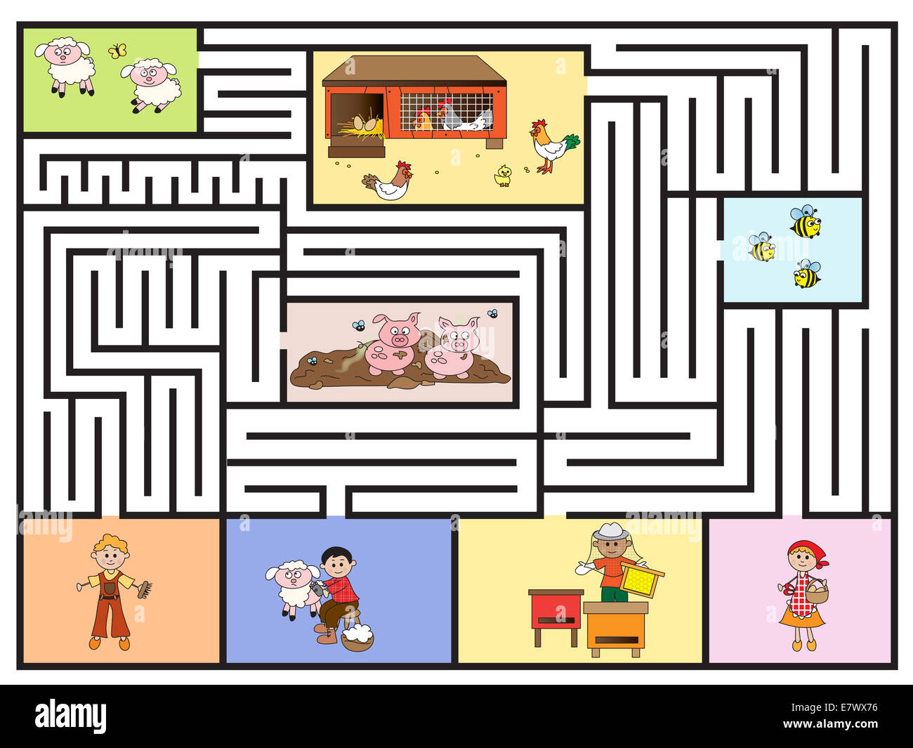 Maze game children hi-res stock photography and images - Alamy