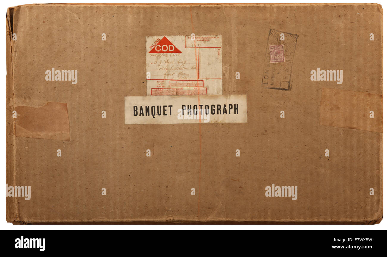 historical old photographic packaging described as a banquet photograph ...