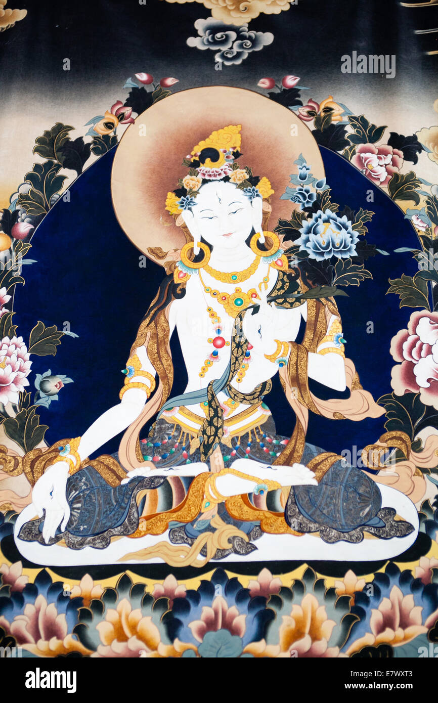White Tara - a female Bodhisattva 'mother of liberation' Buddhism Stock ...